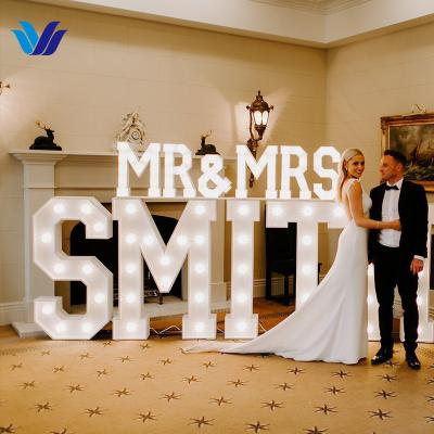 China Manufacturer Custom Wedding Marquee Letters LED Light up Signs White Light Water Resistant Eco-Friendly for sale