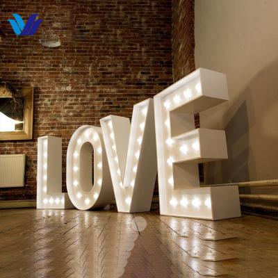 China Wedding Decor Marquee Letters 4Ft 5Ft LED Giant Light up Water Resistant Eco-Friendly Dimmable Steady Light for sale