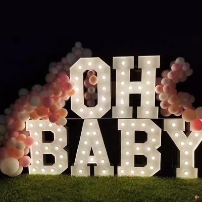 China 3ft 4ft 5ft Giant Big LED Light-up Marquee Letters for Birthday Event Party Decoration for sale