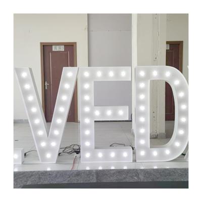 China Luxury Outdoor Galvanized Iron LED Marquee Letters-Eco-Friendly Water Resistant Easy Installation & Custom Color & Shape for sale