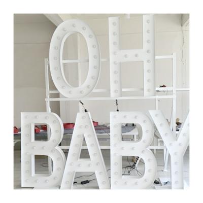China LED Baby Marquee Letters for Birthday Party Decoration Customizable Size & Color Water Resistant for sale