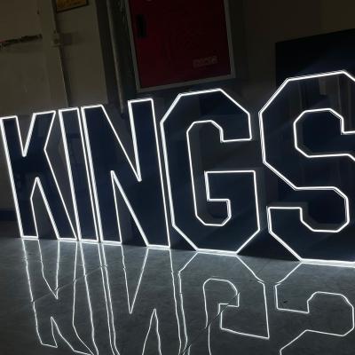 China Hongsen Custom Outdoor Giant 3D Led Marquee Numbers 3ft 4ft Mirrored Marquee Letters Light up Letters for Party for sale