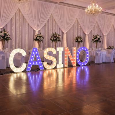 China Custom LED Marquee Letters with IP54 Rating DC 24V for Advertising and Wedding/Anniversary Celebrations Decor for sale