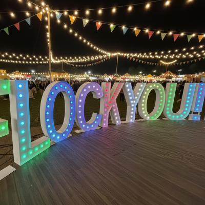 China **Custom 3D Metal Big Bulb LED Marquee Letters and Numbers for Wedding Event and Party Light Signs** for sale