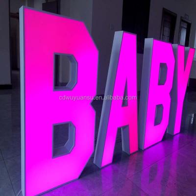 China HONGSEN SIGN Large Light up Numbers 3ft 4ft Marquee Letters Led 3d Acrylic  Letters with Light for Wedding Birthday Party for sale