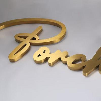 China Customized Advertising Decoration Stainless Steel Electroplated with Titanium Gold Letters Metal Letter Sign for Decoration for sale