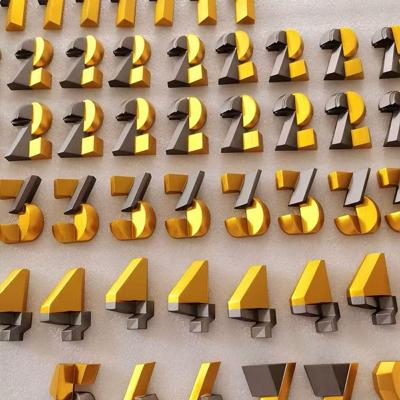 China Rust-Resistant Coated Stereoscopic 3D Metal Letters for Hotel Digital Signage for sale