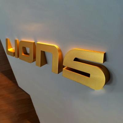 China Elegant Stainless Steel Brass Aluminium Metal Letters for Indoor Wall Decoration for sale
