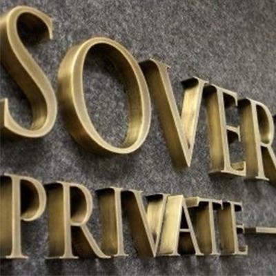 China Customizable Size Modern 3D Wall Mounted Stainless Steel/Brass/Aluminium Letter Waterproof Durable for Office Decor Brand Walls for sale