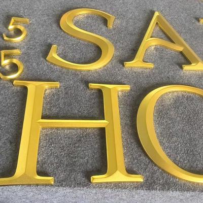 China Modern Style Company Logo Reception Signs Factory Wholesale Brass Metal Letters Business Metal Sign for sale