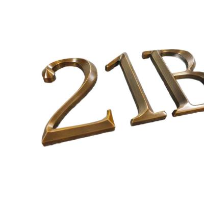 China Custom Outdoor Logo Signgae 3D Aluminum Brass Metal Letters Sign for Decoration for sale