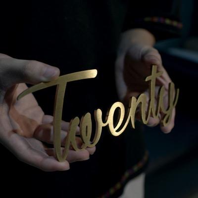 China OEM High Quality Gold-Plated 3D Engraved Carved Stainless Steel Decorative Sign Letters for Hotel Door Sign and House Number for sale