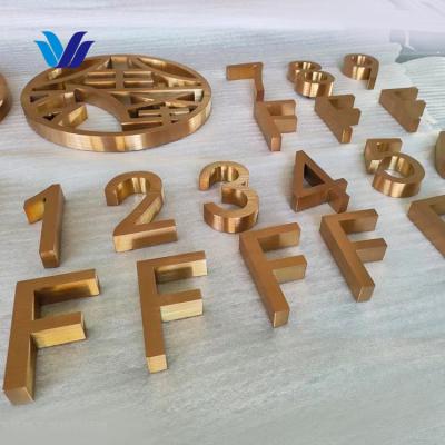 China Hongsen Premium Store 3d Gold Brass Aluminum Stainless Steel Welded Metal Letter logo Sign for sale