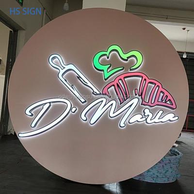 China HS SIGN  Custom Advertising Illuminated 3d Acrylic Light up Logo Letters Sign Led Letter Business 3d Light Boxs for sale