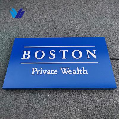 China Hongsen Factory Customized Stainless Steel Advertising Light Boxes Outdoor 60cm Advertising Light Box Sign for sale