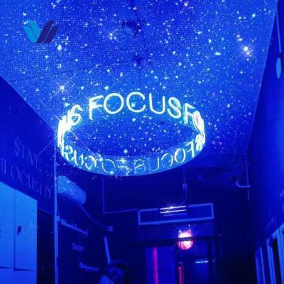 China HS Customized Commercial Electronic Sign Decoration Ceiling Roof Round Acrylic LED Flexible Neon Light for sale