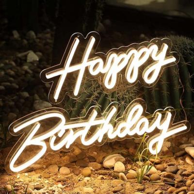 China HS Sell Like Hot Cakes Wedding Party  Customized LED Neon Letter Signs  Happy Birthday Neon Lights for sale