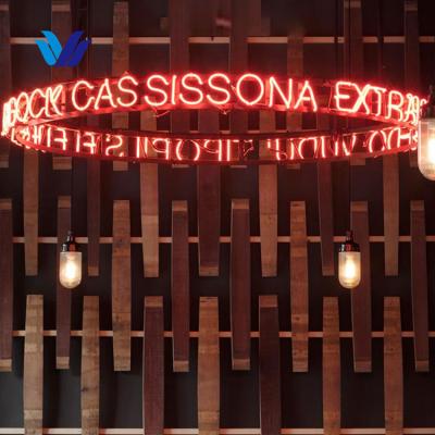 China Hongsen Custom Roof Ceiling LED Neon Sign CE Certified for Office & Home Decoration Large Rolling Stones Glass Design 600x200mm for sale