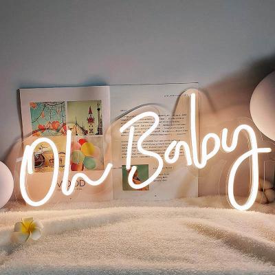 China Decoration for Bed Room and Kids Room Flex Neon Light Waterproof Indoor Decor Oh Baby Led Neon Sign for sale