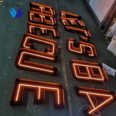 China Hongsen Customized Stainless Steel Metal Shell Acrylic Neon Light LED Metal Box Neon Sign Restaurant Bar Metal Frame for sale