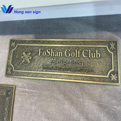 China Memorial Plaque Grave Ready to Ship Metal Brass Sign French Humorous Metal Plaque Metal Custom Design Vintage Bronze Plaques for sale