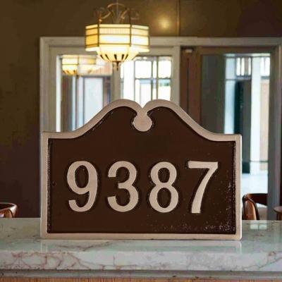 China Modern Custom Design House Number Plaque-Classic Metal Address Signs with Customizable Size for Home Entrance Outdoor for sale