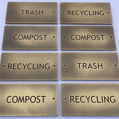 China Room Sign - Compliant Tactile Metal Plaques for Office Building Accessibility for sale