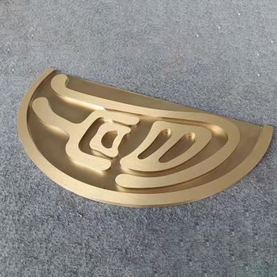 China Premium Modern Cast Artistic Brass Solid Letter Plaque&Sign for Memorial Walls Custom Engraved 3D Logo Plaque for sale