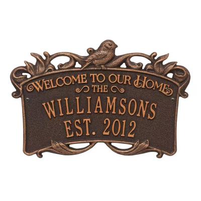 China Easy-Install Long-Lasting Modern Custom Design Brass & Aluminium Plaque & Sign for Retail Stores for sale