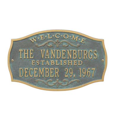 China Elegant Modern Custom Design Decorative Metal Plaque & Sign with Customizable Size for Park Signage for sale