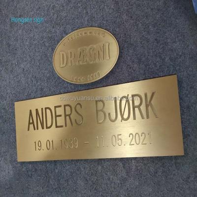 China Large Brass Bronze Casting Memorial Plaque Single-sided Three-dimensional Engraved Ready Ship for Cemeteries for sale