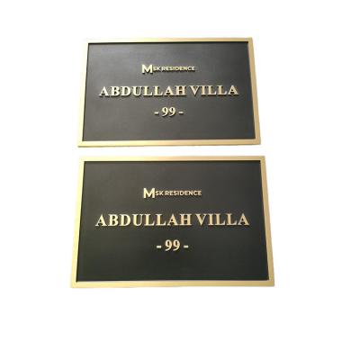 China Custom Brass and Aluminum Metal Plaque Signage for Indoor/Outdoor Wall Use Custom Design Wayfinding Signage with UV Printing for sale