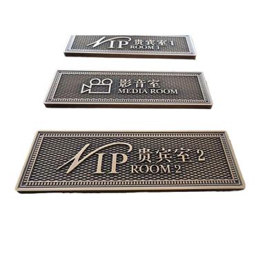 China Customisable Brass Door Sign Personalised Metal Crafts for Office Apartment Hotel-Wall Room Name Plate & Direction Sign for sale
