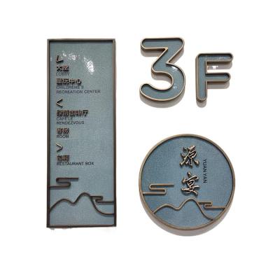 China Hospital Office Hotel Building Information Sign Boards Metal Directional Wayfinding Sign System Signage for sale