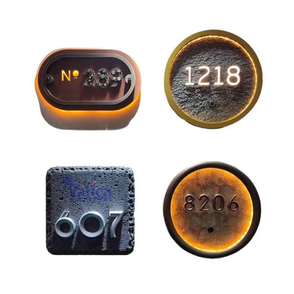 Quality Brass Aluminium Metal Signage Custom Design UV Printing Engraving Wayfinding Signage All Sizes Hotel Door Room Number Sign Metal for sale