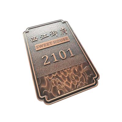 China Custom Outdoor Business Signs Metal Brass Aluminium Plaque for Shops Office Doors Wall Signs for sale