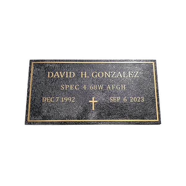 Quality Custom Etched Grave Name Plaques Decorative Memorial Brass Aluminium Metal Plaque for sale