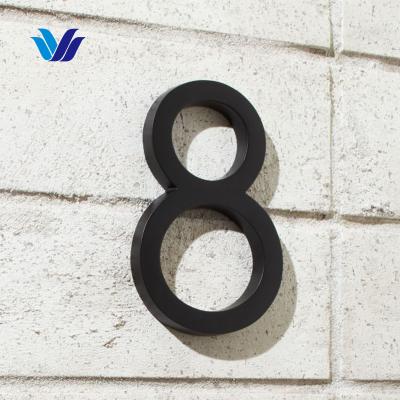China Custom Modern Stainless Steel LED House Numbers Sign for Outdoor Decoration in Hotels and Malls for sale