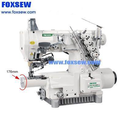 Small Horizontal Cylinder Bed Three Needle Interlock Sewing Machine with Automatic Thread Trimmer FX720-356T