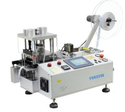 China Automatic Hot Knife Tape Cutting Machine with Punching Hole and Collecting Device FX-150H for sale