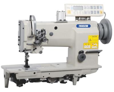 China Double Needle Compound Feed Heavy Duty Lockstitch Sewing Machine with Automatic Thread Trimmer for sale