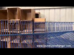 16-Inch Painted Blue Color Laundry Wire Hanger, 14.5 Gauge For Laundry Shops
