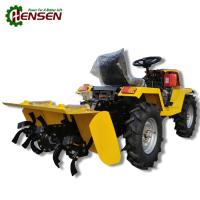 China Yellow 4WD Lawn Tractor Multi Purpose 12hp Diesel with Back Rotary for sale