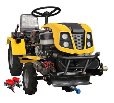 China Brandstoftank 5.5L 4wd Compacte tractor met maïszaai- en mestmachine Te koop