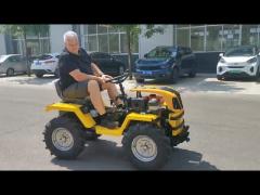 Benzine Multifunctionele Mini Tractor 4WD Tractor Met Grondniveller