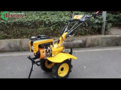 Orange Small Gas Powered Garden Tiller 300mm Deep Power Tiller In Agriculture