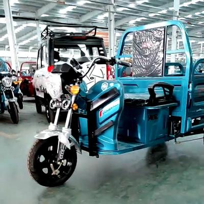 China Electric vehicle three wheels for cargo electric hybrid option cargo tricycle van Three Wheeler Bajaj tricycle Taxi Auto for sale