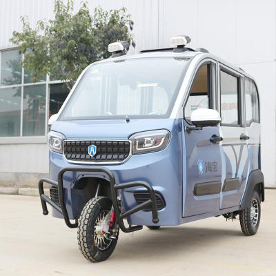 China 60V1000W electric passenger tricycle 4 seats/closed cabin adult rickshaw for sale