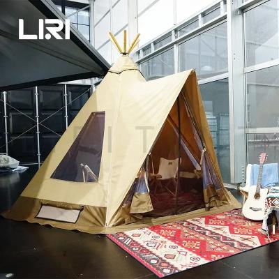 China Outdoor Luxury Canvas Small 2 People Pyramid Camping Tipi Party Tent for sale