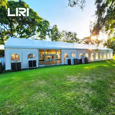 China 10x15m New Glass Wedding Event Party Tent for 100 People with Lining for sale